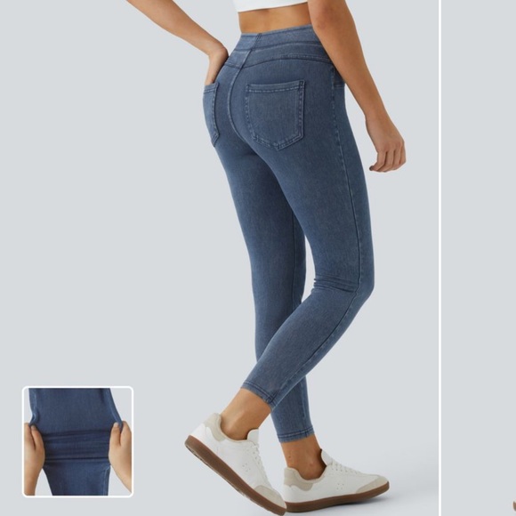 HALARA | Jeans | Halara Blue Jeggings Stretchy Fit Brand New With Tag ...
